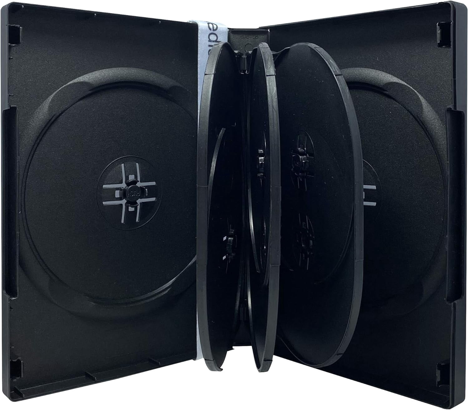 Space-Saving Multi DVD Case - Holds up to 8 Discs - Clear Plastic Cover ...