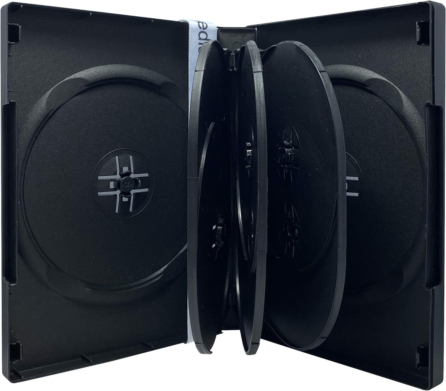 Space-Saving Multi DVD Case - Holds up to 8 Discs - Clear Plastic Cover ...