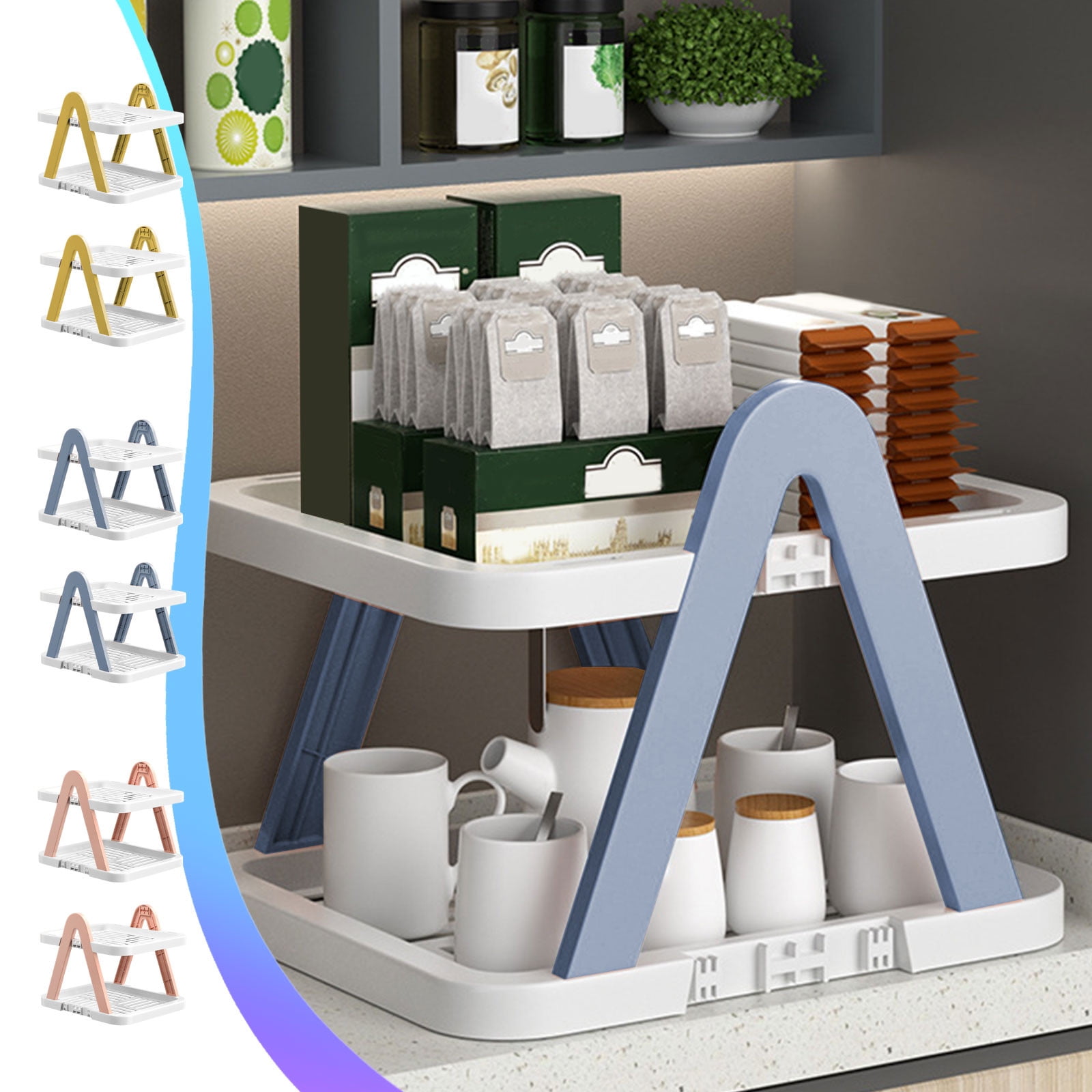 Space Saving Plastic Shelf, Multi Layer Storage, Adjustable Shelf ...