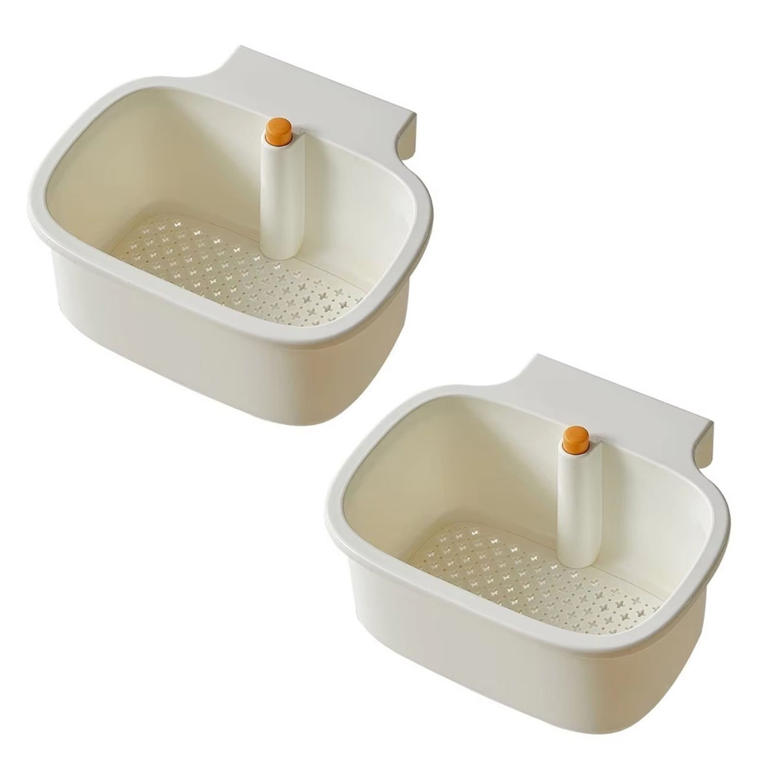 Space Saving Plastic Sink Edges Basket for Dishwashing Tool Storage and ...