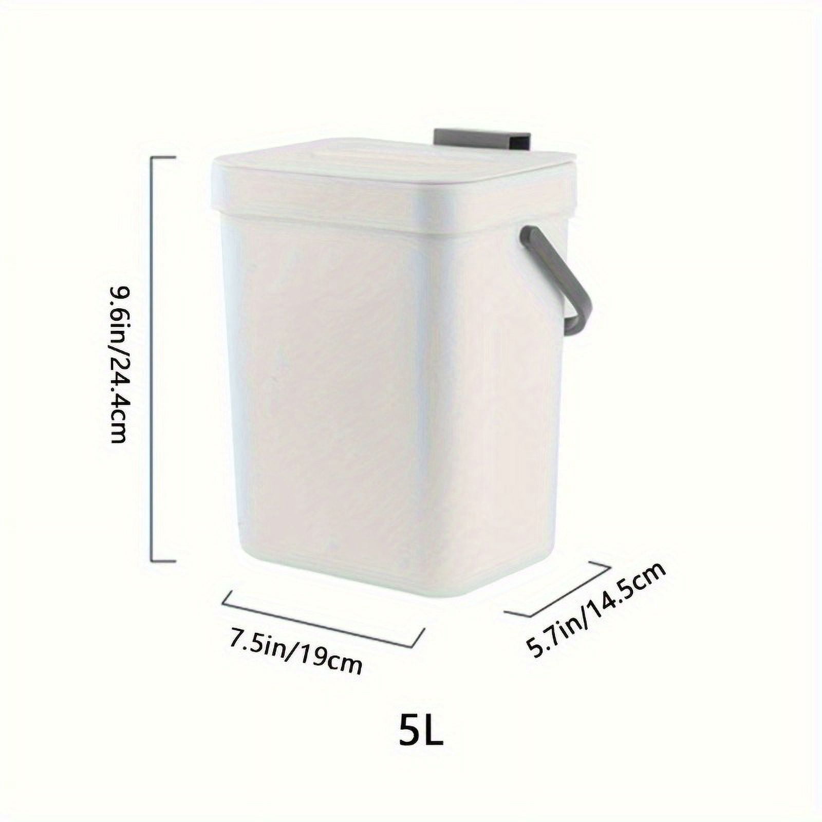 Space-Saving Quiet-Close Trash Can - 3/5L, Eco-Friendly Sealed Bin For ...