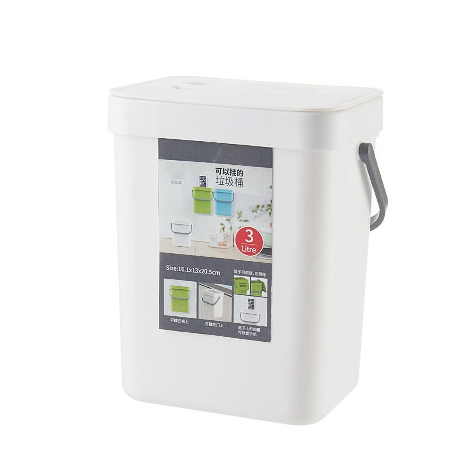 Space Saving Quiet Close Trash Can 3L Eco-Friendly Sealed Bin For ...