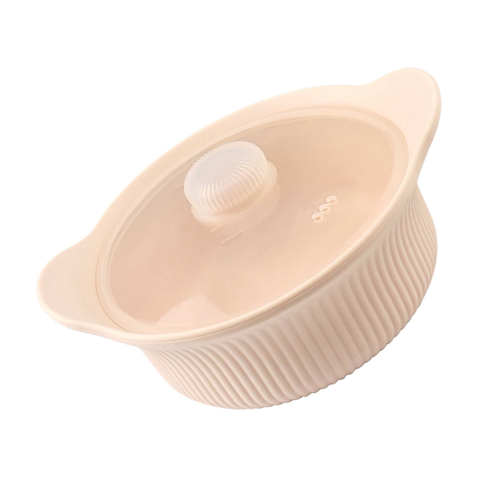 Space Saving Silicone Steamer 3 Compartments Microwave Pots NonStick ...