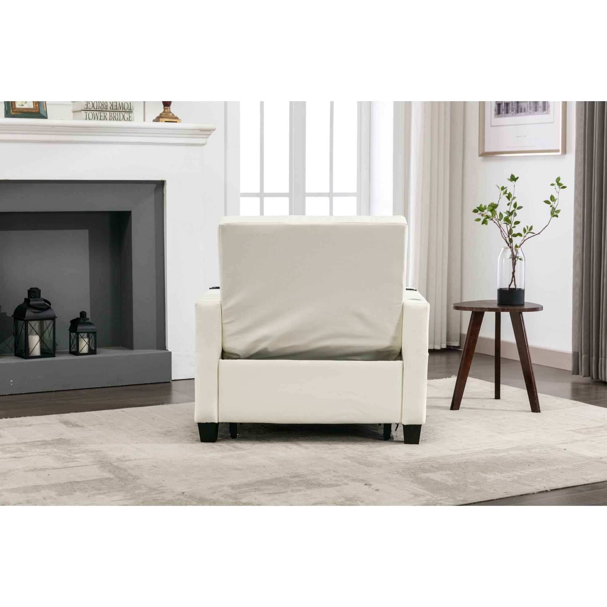 Space Saving Sleeper Chair With Comfortable Pillows And Cup Holder ...