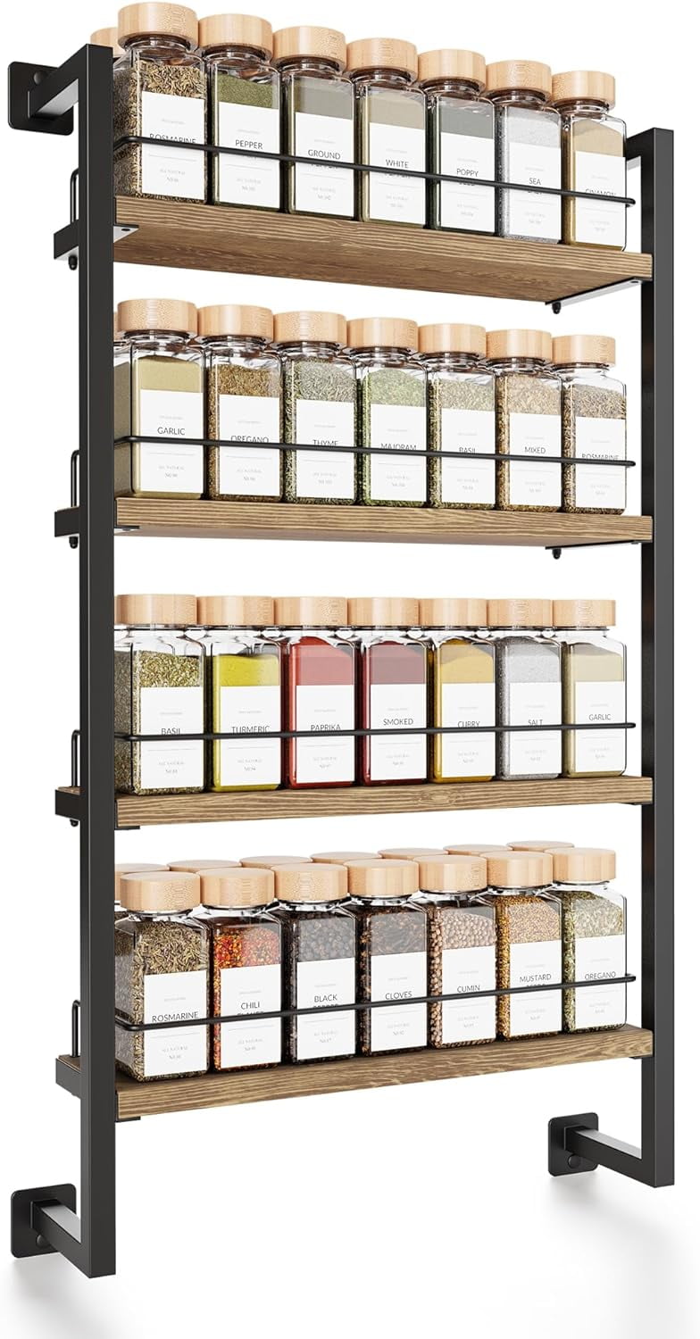 Space Saving Spice Rack Organizer Shelf for Wall Mount - Easy To ...