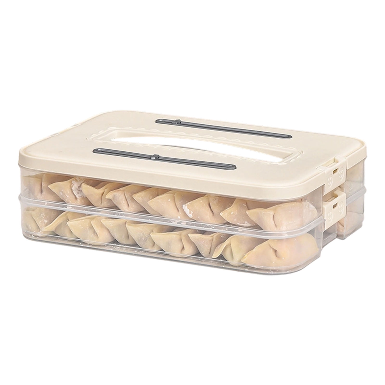 Space Saving Stackable Freezer Storage Container 5 Layer Design Clear ...