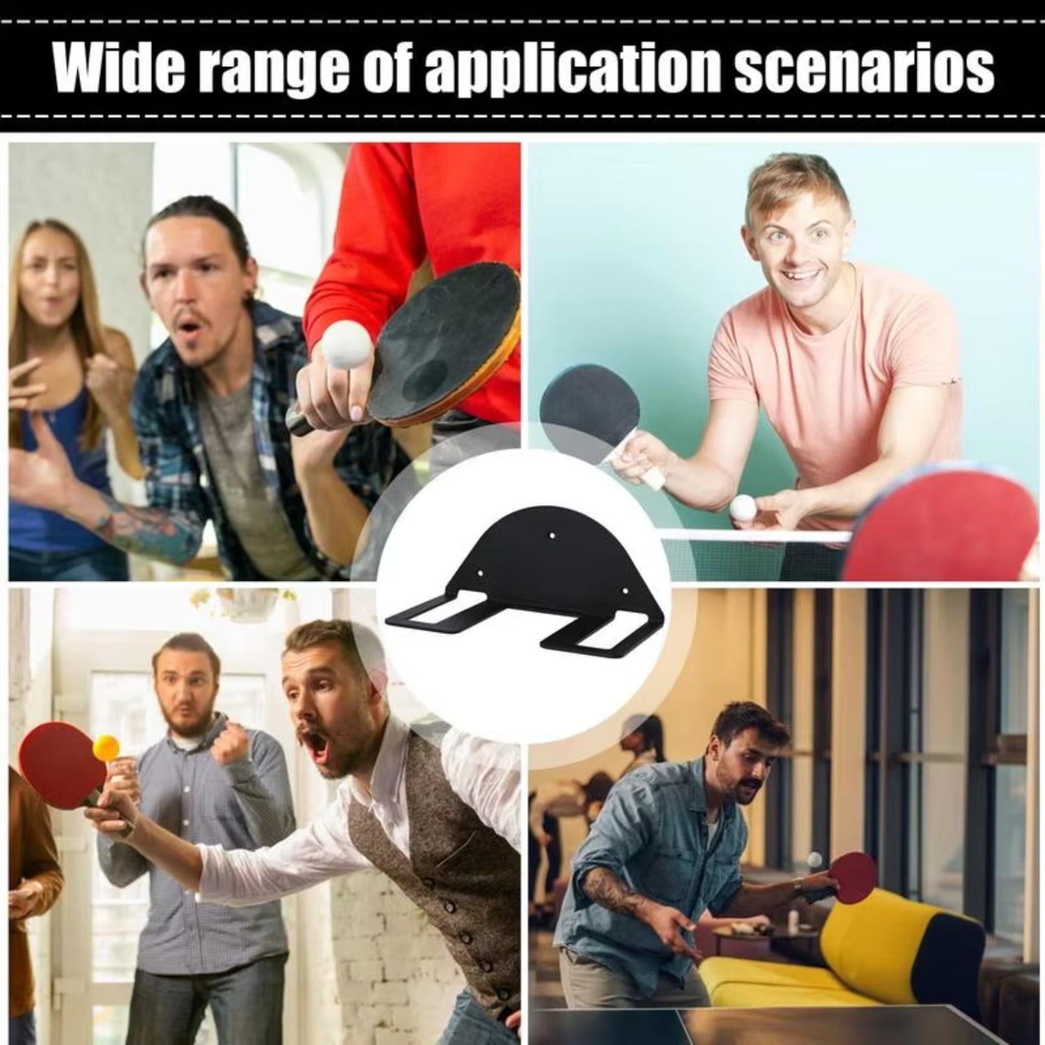 Space-Saving Steel Wall Mount Ping Pong Ball Holder Table Tennis Racket ...