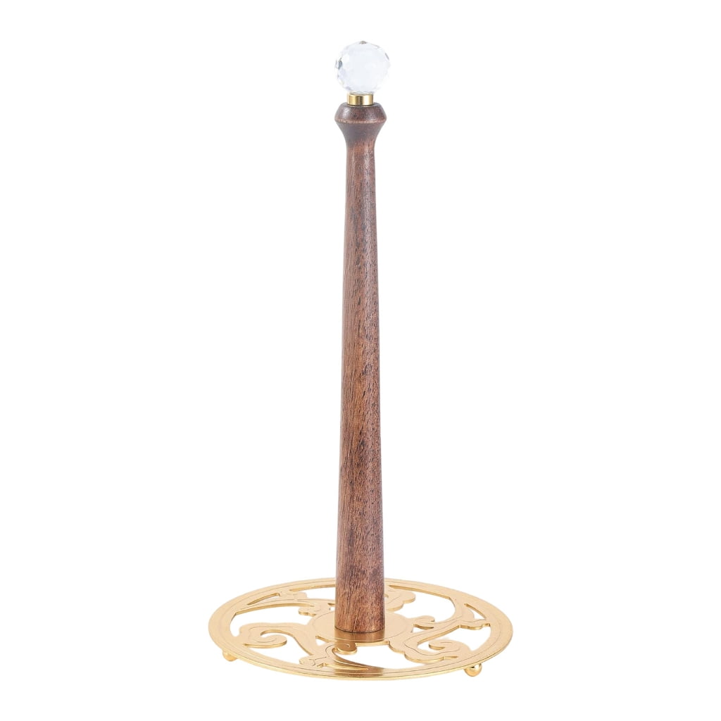 Space Saving Toilet Paper Rack Metal and Wood Construction Tissue ...