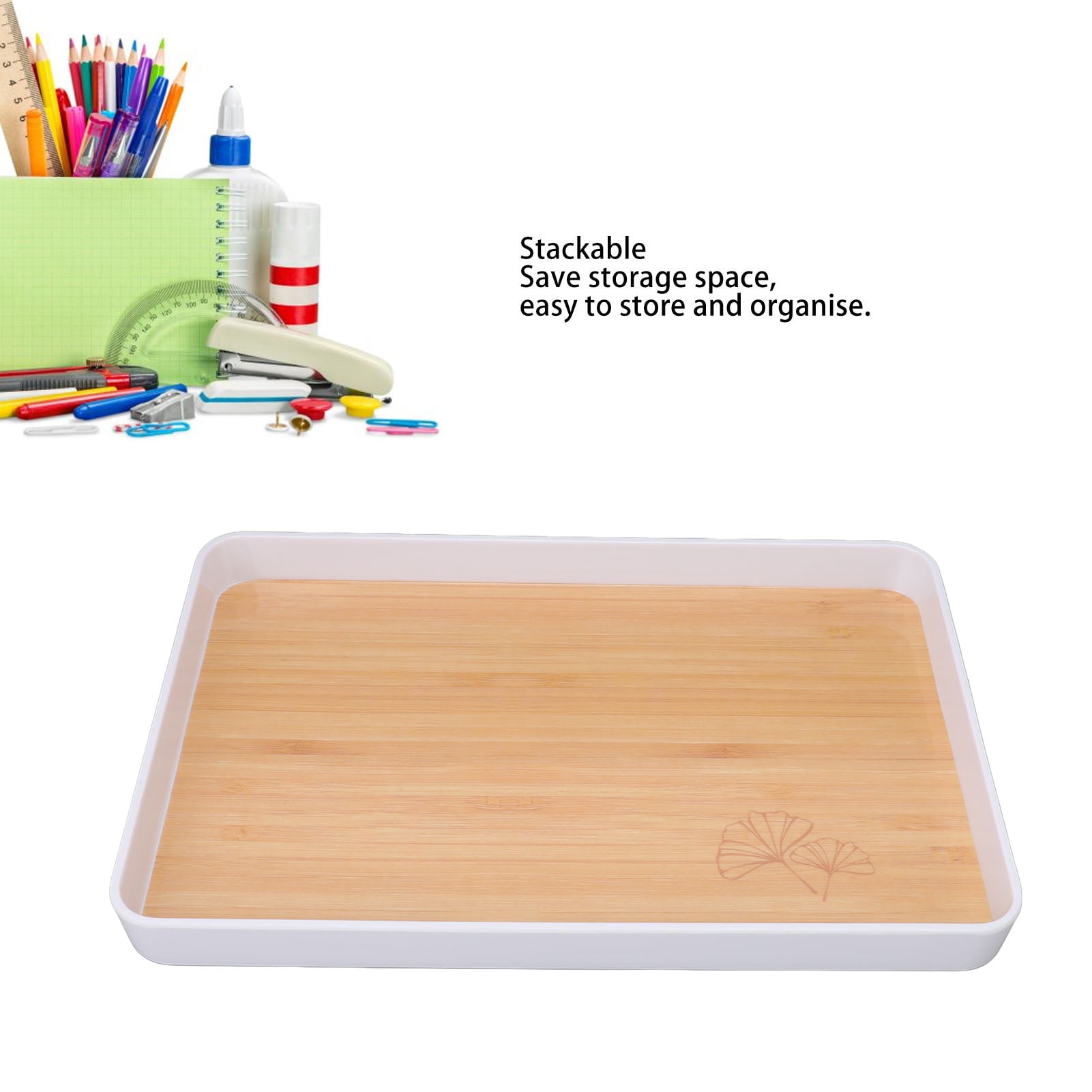 Space,Saving Tray, Stackable Rectangular Plastic Organizer For ...