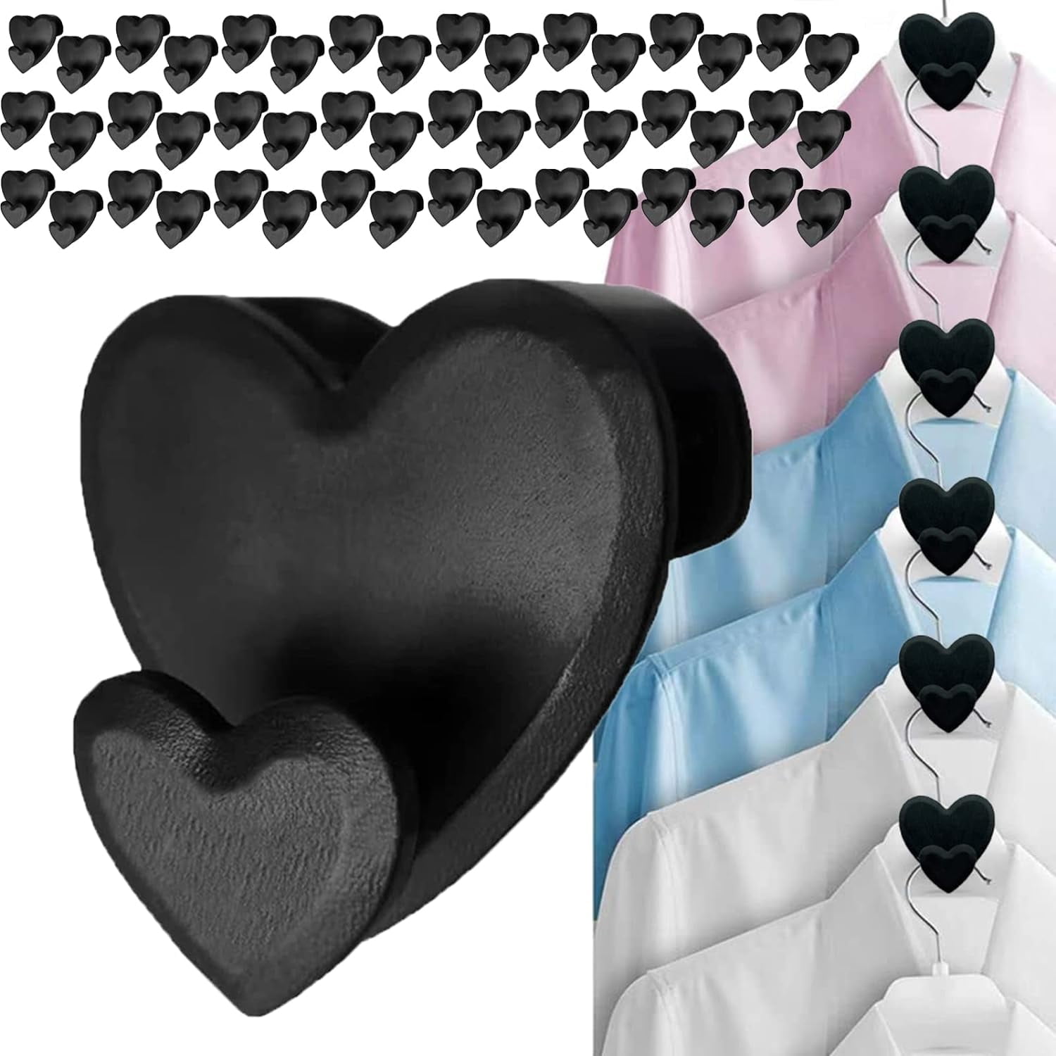 Space Saving Triangles for Hangers, 24Pcs Hangers Space Saving Hooks ...