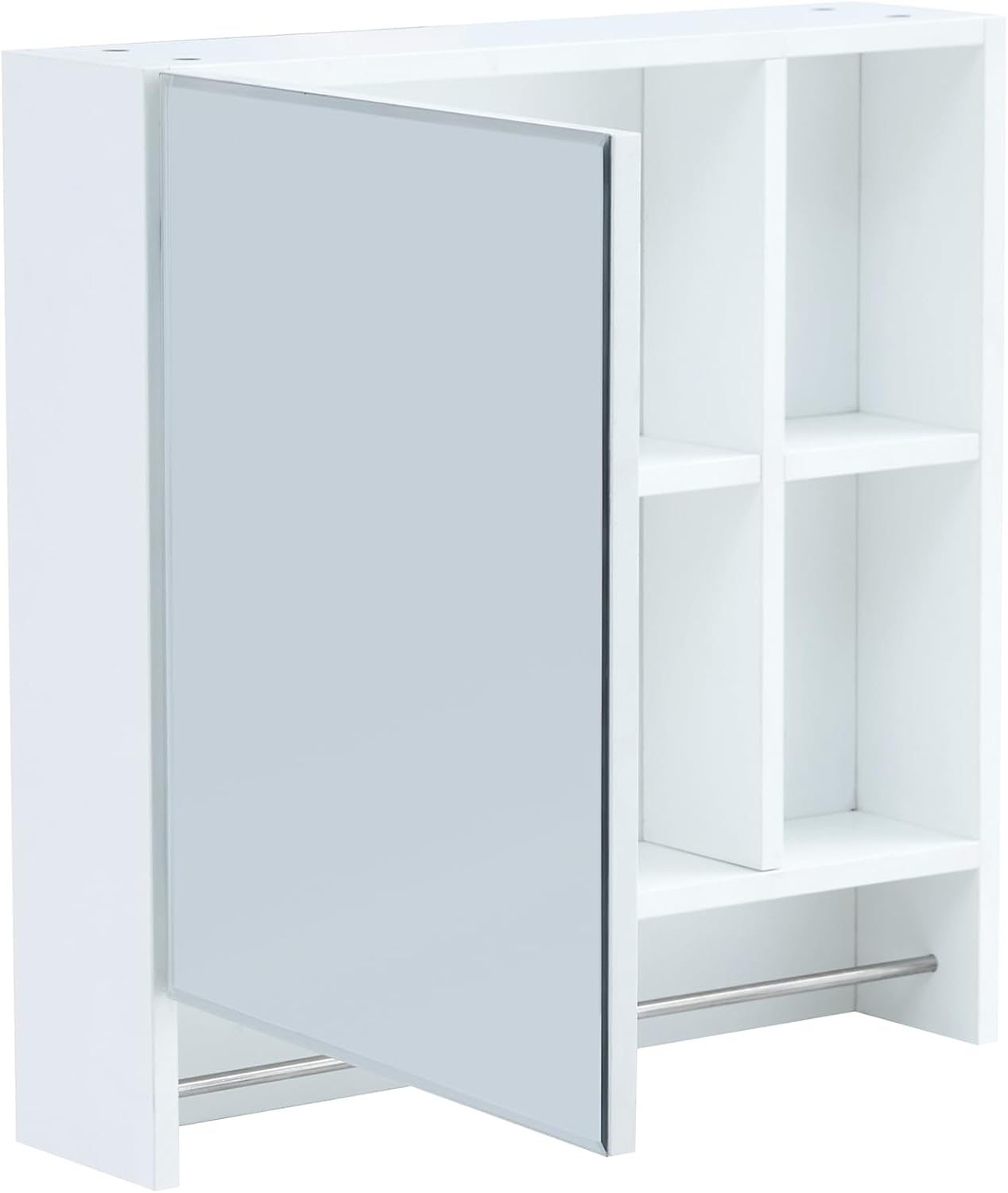 Space-Saving Wall Mounted Bathroom Mirror Cabinet with Shelves and ...