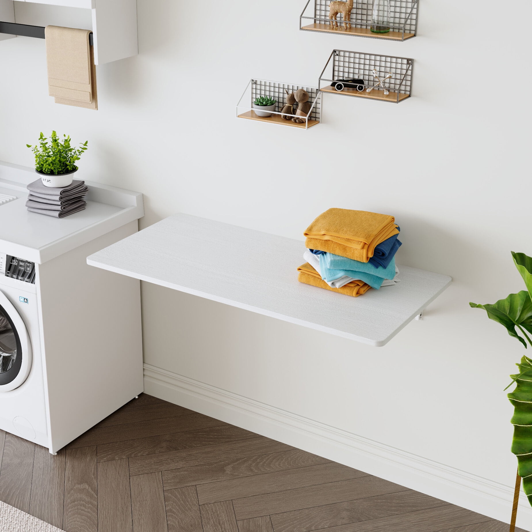 Space-Saving Wall-Mounted Folding Table for Small Spaces - Multi ...