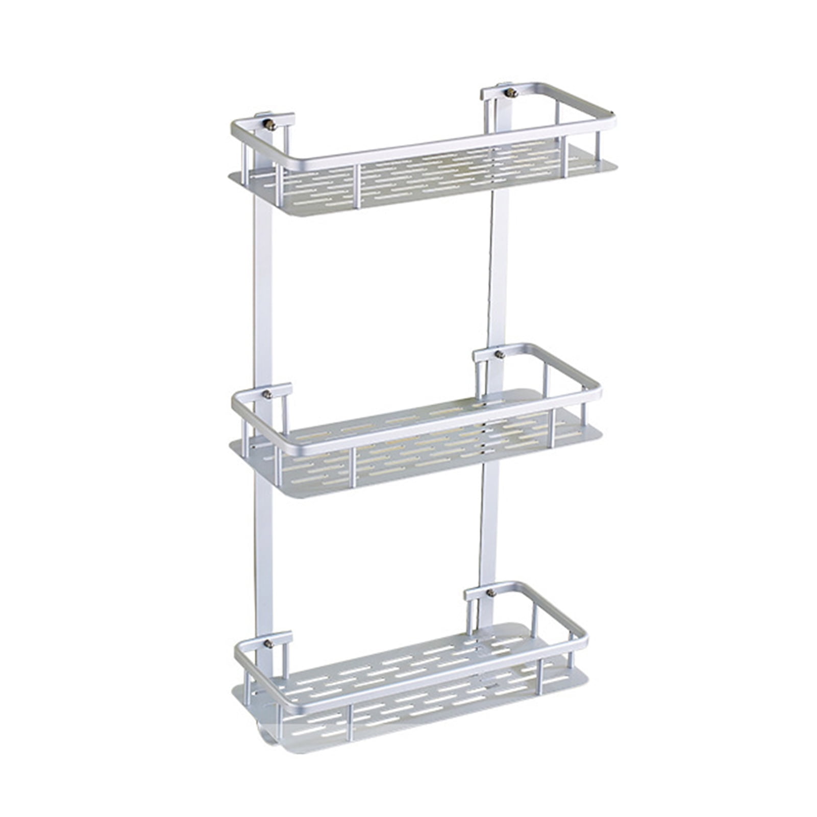Space-Saving Wall-Mounted Shower Shelf: No-Perforation Aluminum Caddy ...