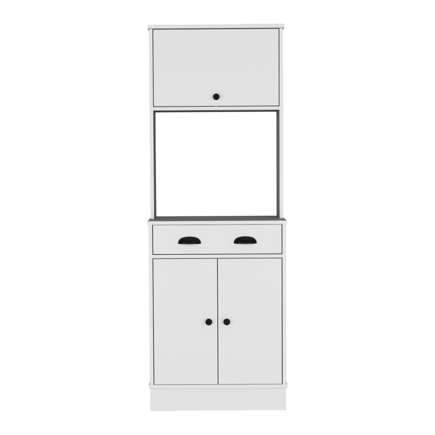 Space - Saving White Microwave Stand / Perfect for Small Kitchens ...