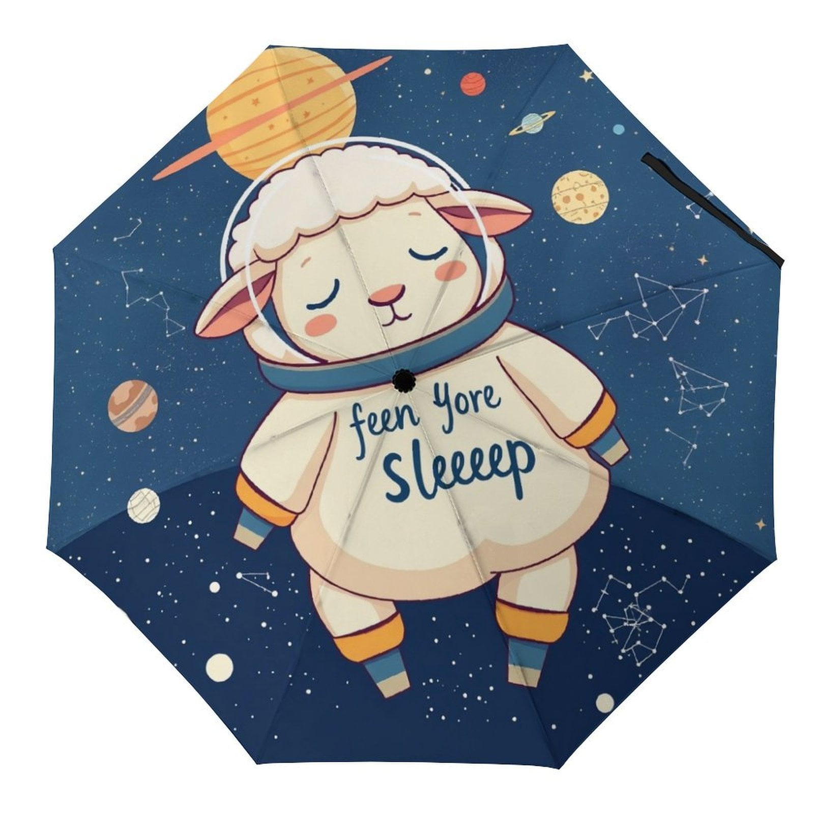 Space Sheep Sleeping Sunscreen Parasol Outdoor Convinient Folding ...