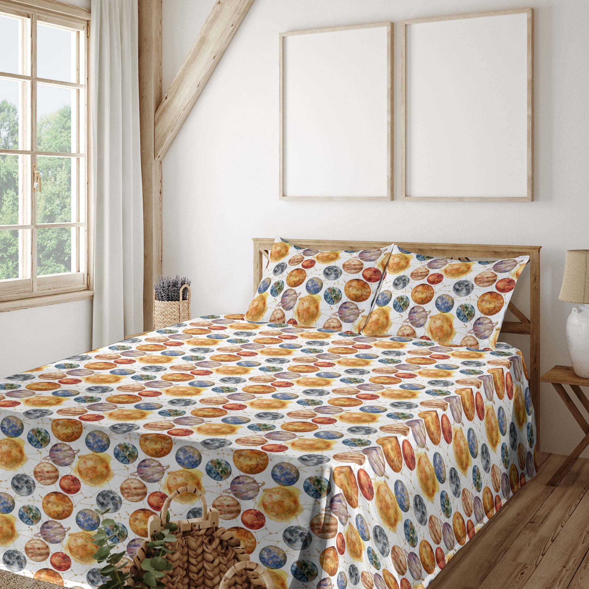 Space Sheet Set, Galaxy Milky Way Stars and Planets Saturn Jupiter ...