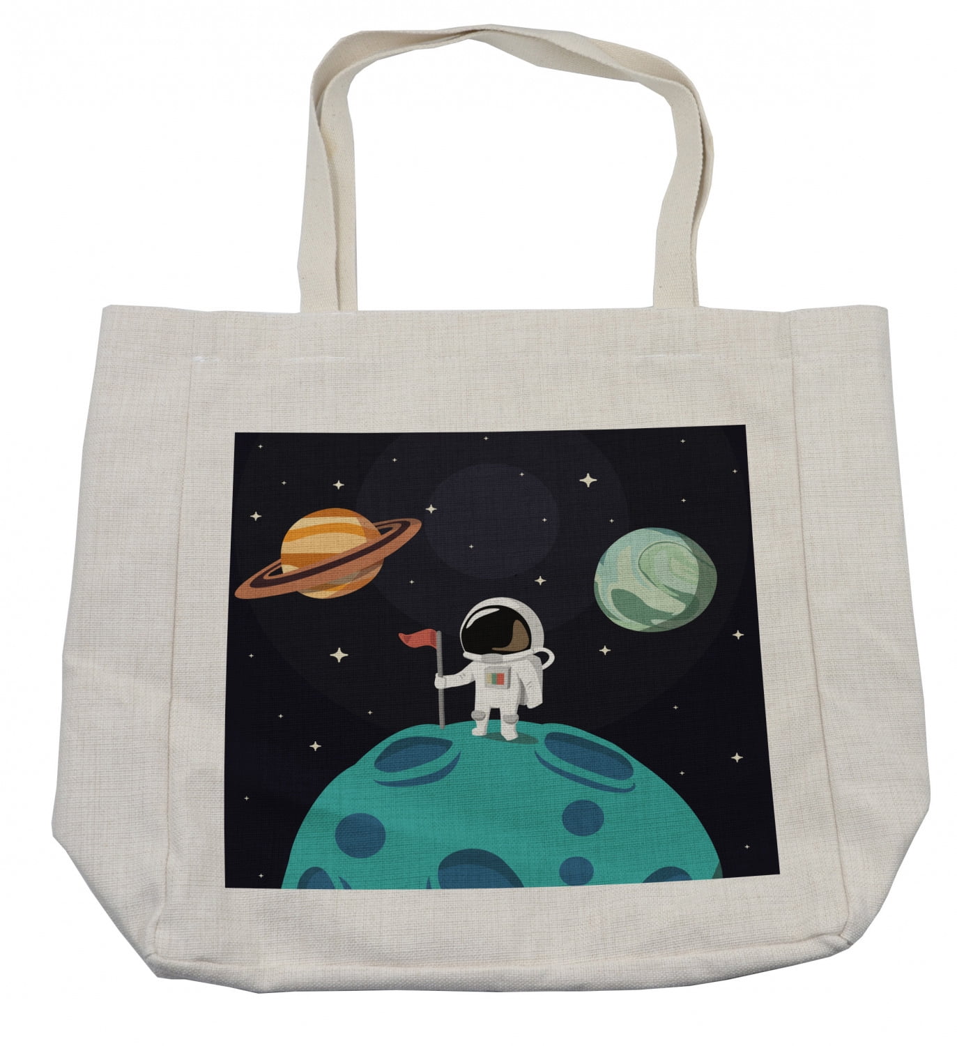 Space Shopping Bag, Planets Earth Mercury Galaxy Neptune Pluto Jupiter ...