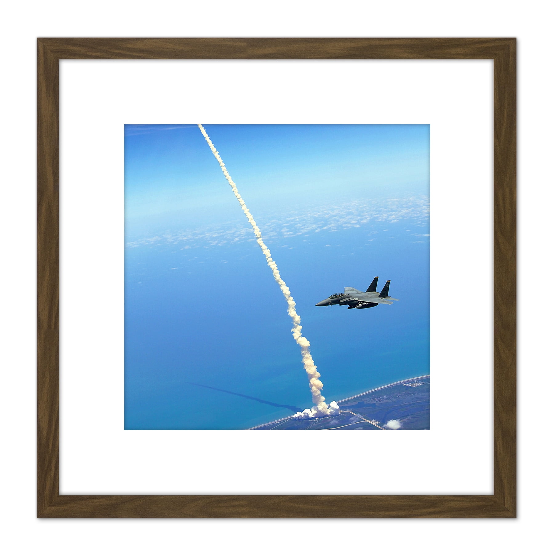 Space Shuttle Atlantis Launch Strike Eagle Patrol Photo 8X8 Inch Square ...