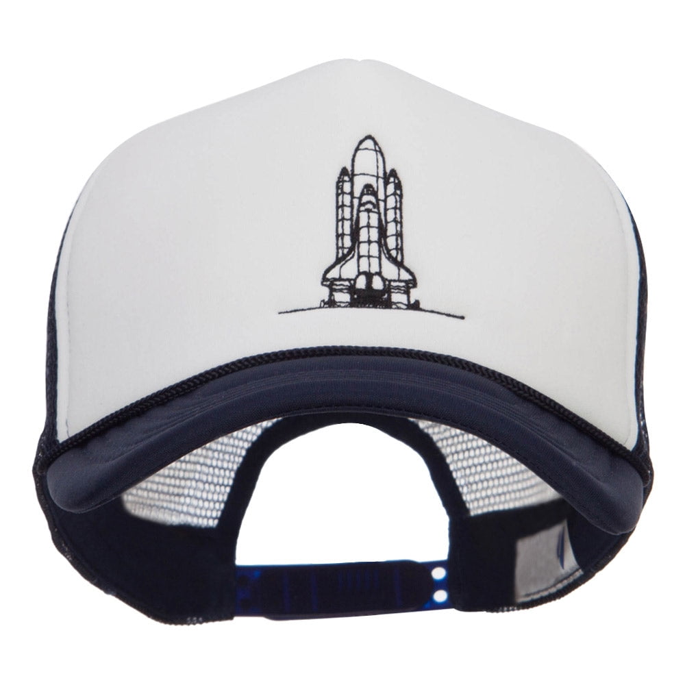 Space Shuttle Embroidered Foam Mesh Cap - Navy White OSFM - Walmart.com
