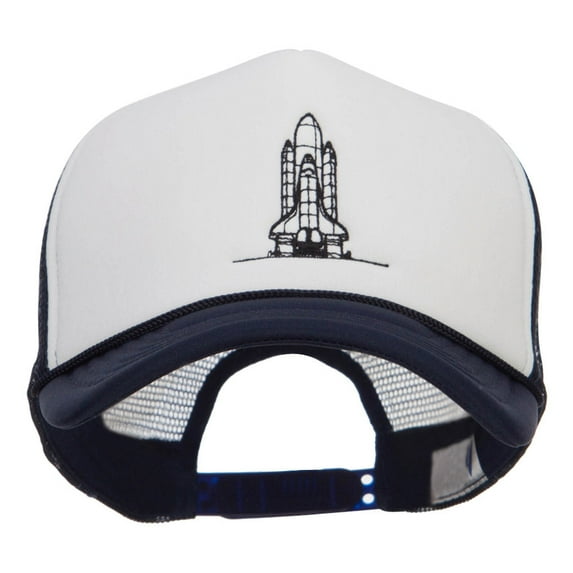 Space Shuttle Embroidered Foam Mesh Cap - Navy White OSFM - Walmart.com