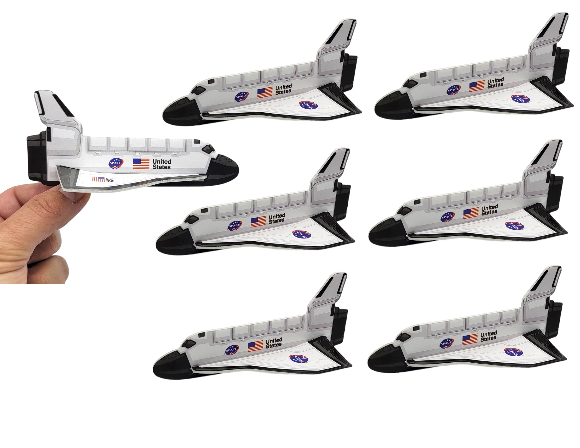 Space Shuttle Foam Gliders (5") Outer Space Cosmos Flying Toys. Plane ...