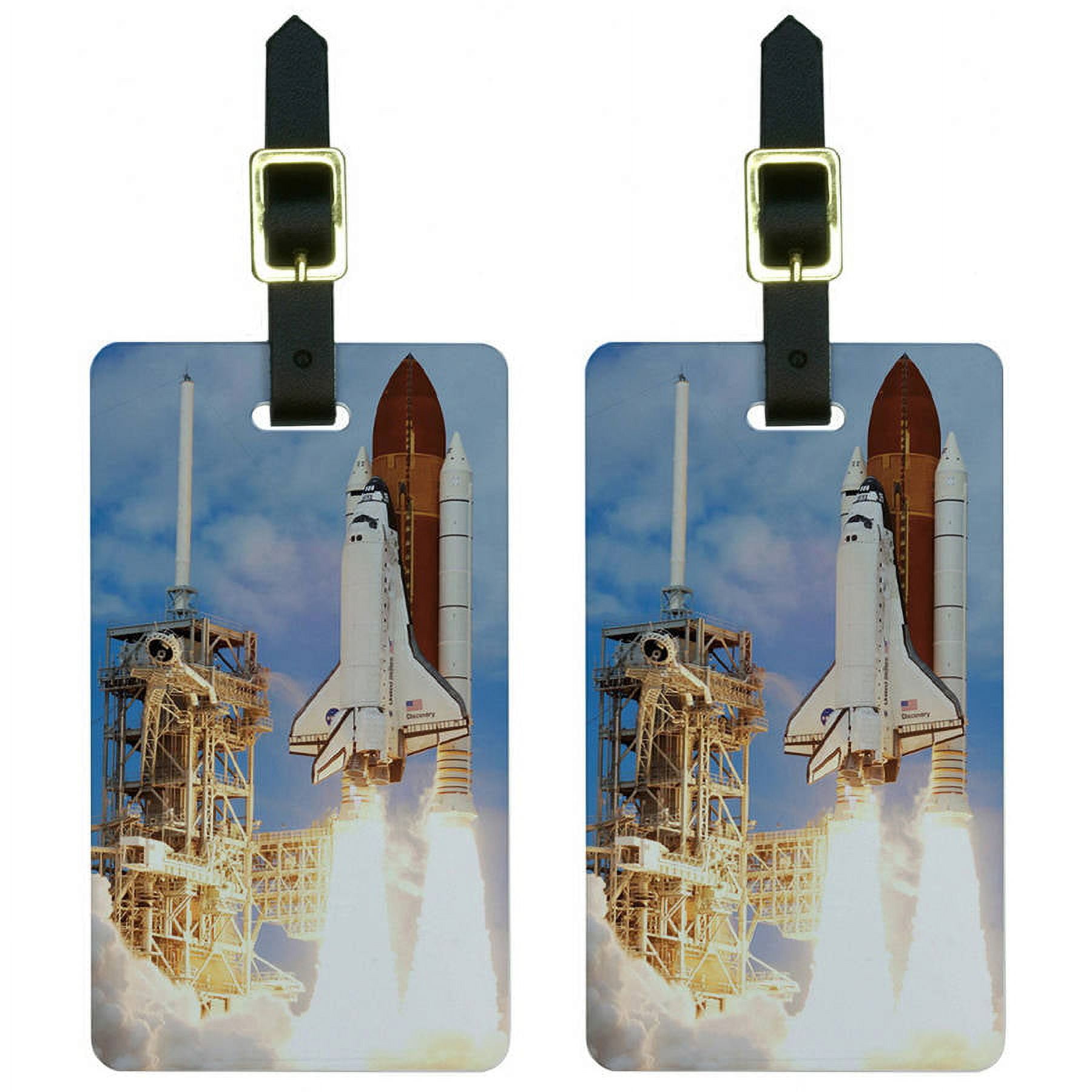Space Shuttle Launch Spaceship Discovery Luggage Tags Suitcase ID, Set ...