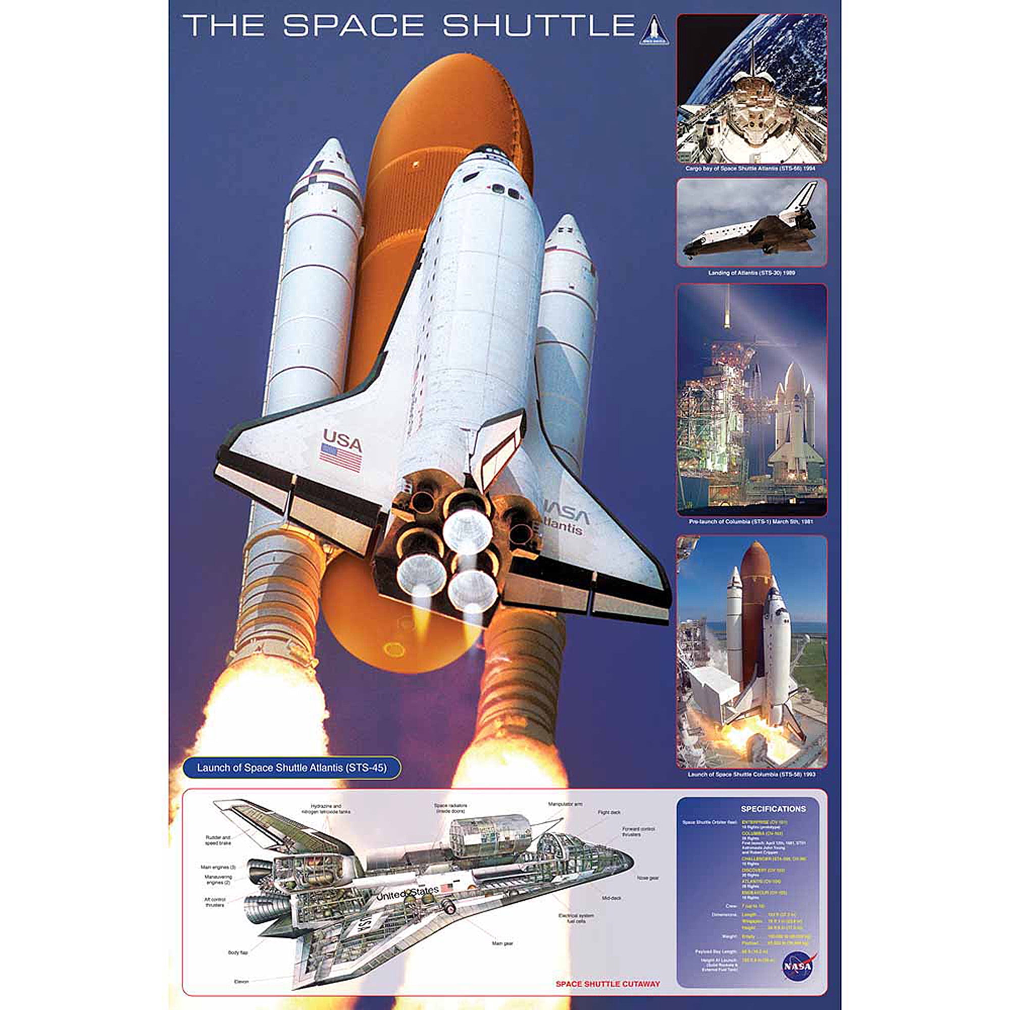 Space Shuttle Photography Art - Walmart.com