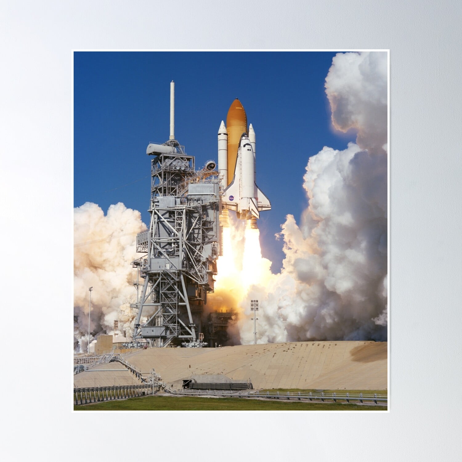 Space Shuttle Rocket Launch Poster Wall Art, Modern Wall Decor, 8x12 ...