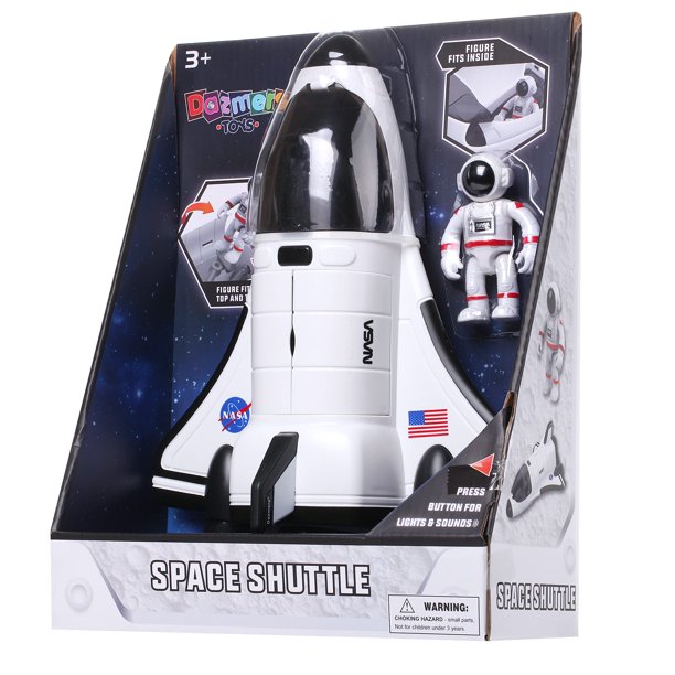 Space Shuttle Toy with Astronaut Figure, Lights Up with Light and Blast ...