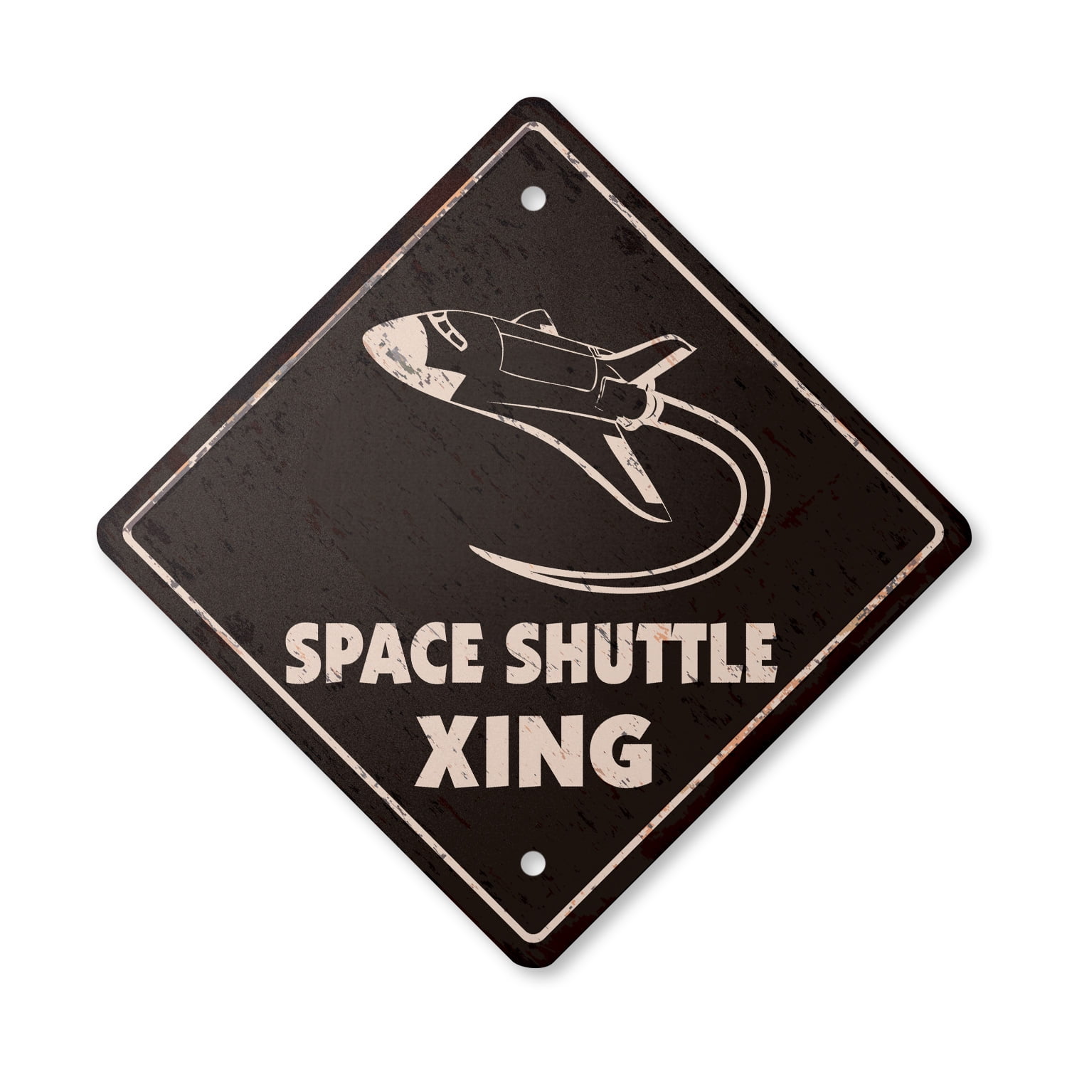 Space Shuttle Vintage Crossing Sign Zone Xing | Indoor/Outdoor Plastic ...
