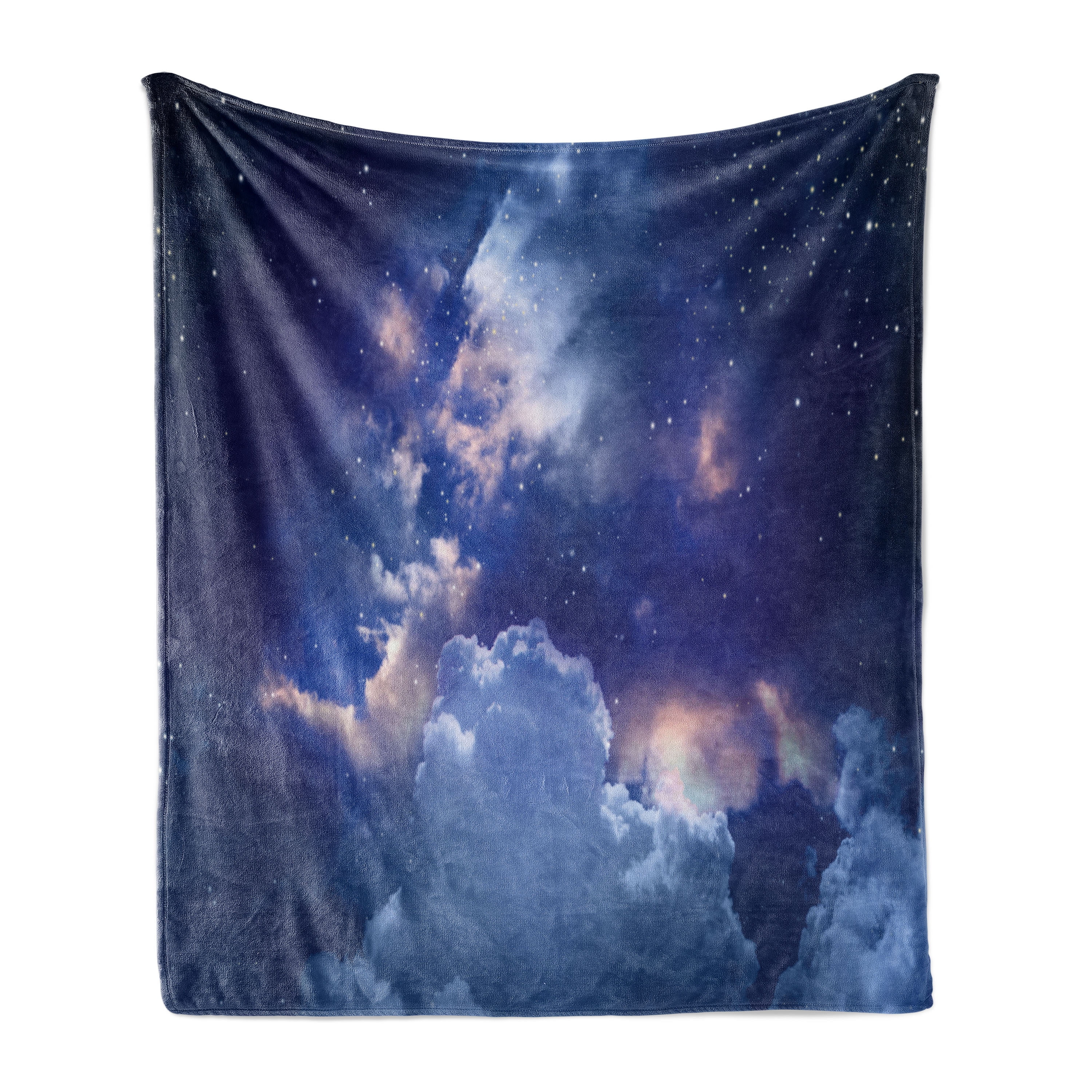 Space Soft Flannel Fleece Blanket, Magic Sky View with Star and Clouds ...
