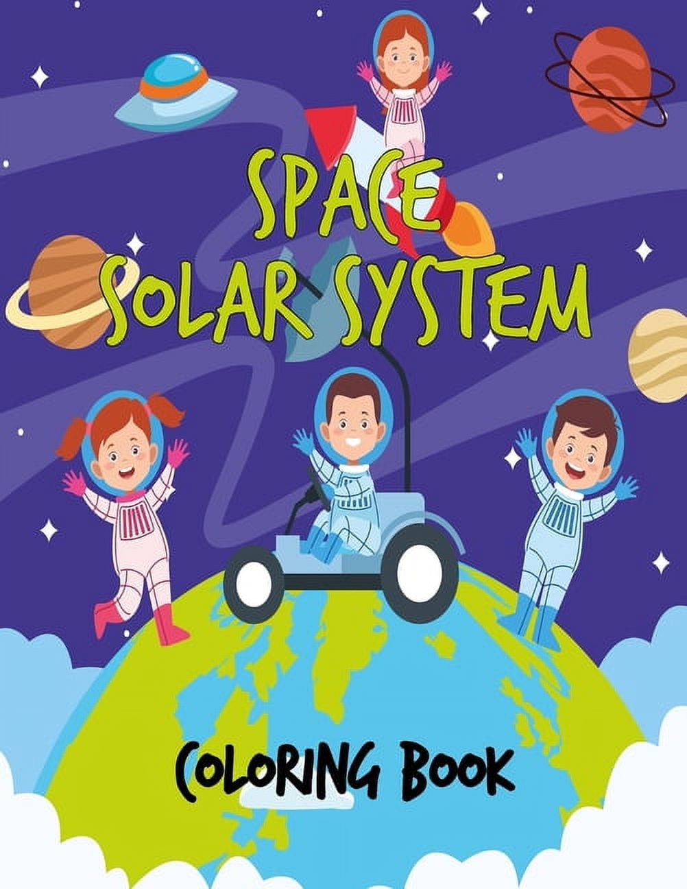 Space Solar System Coloring Book: Space Coloring Book for Kids 30 space ...