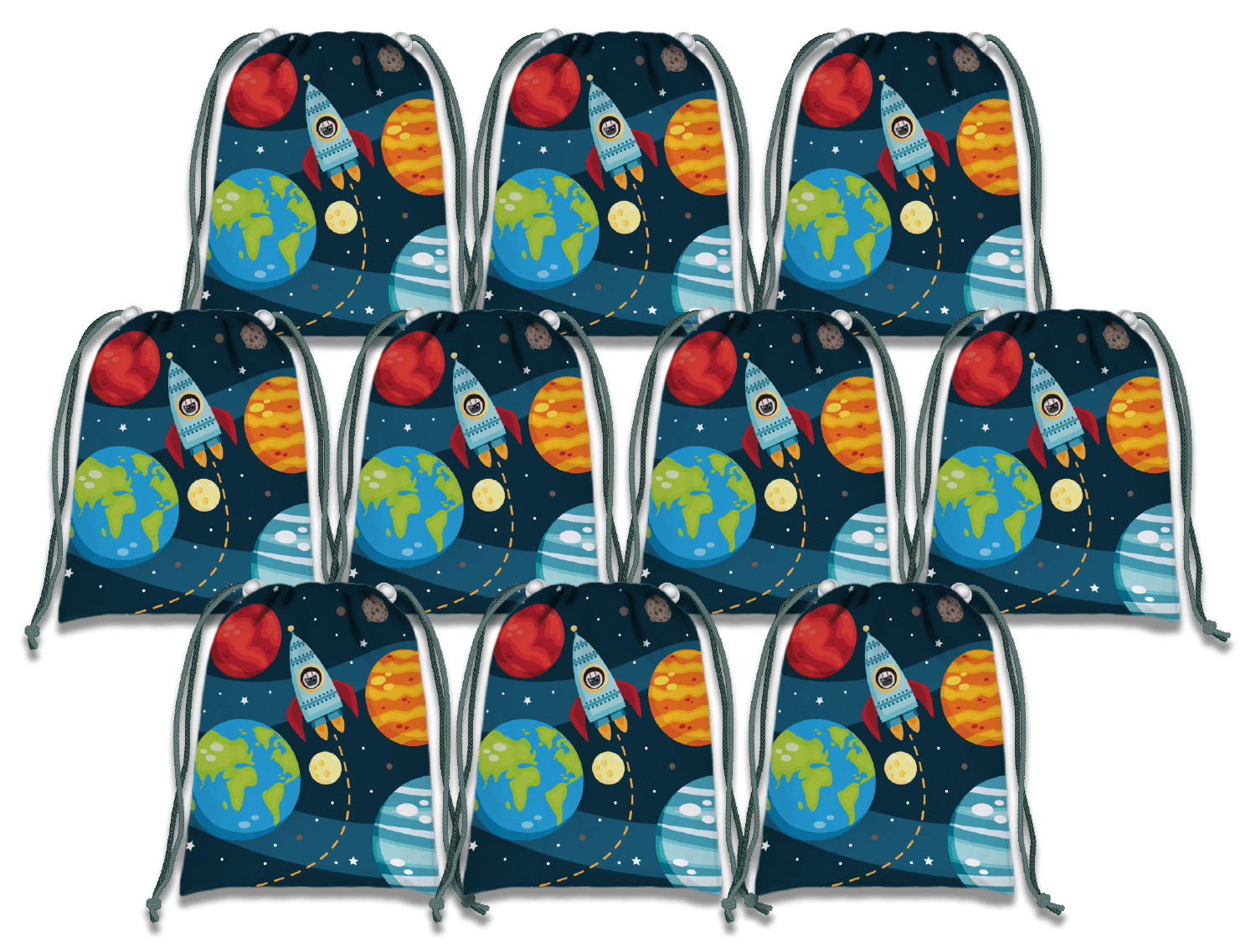 Space Solar System Drawstring Tote Bag (10 Pack) - Walmart.com