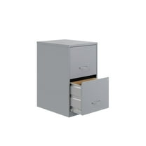 "Space Solutions 22"" 2 Drawer Metal File Cabinet, Office Storage ...