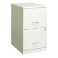 "White Small Office Wide Space Solutions 18"" Deep Vertical 2 Drawer ...