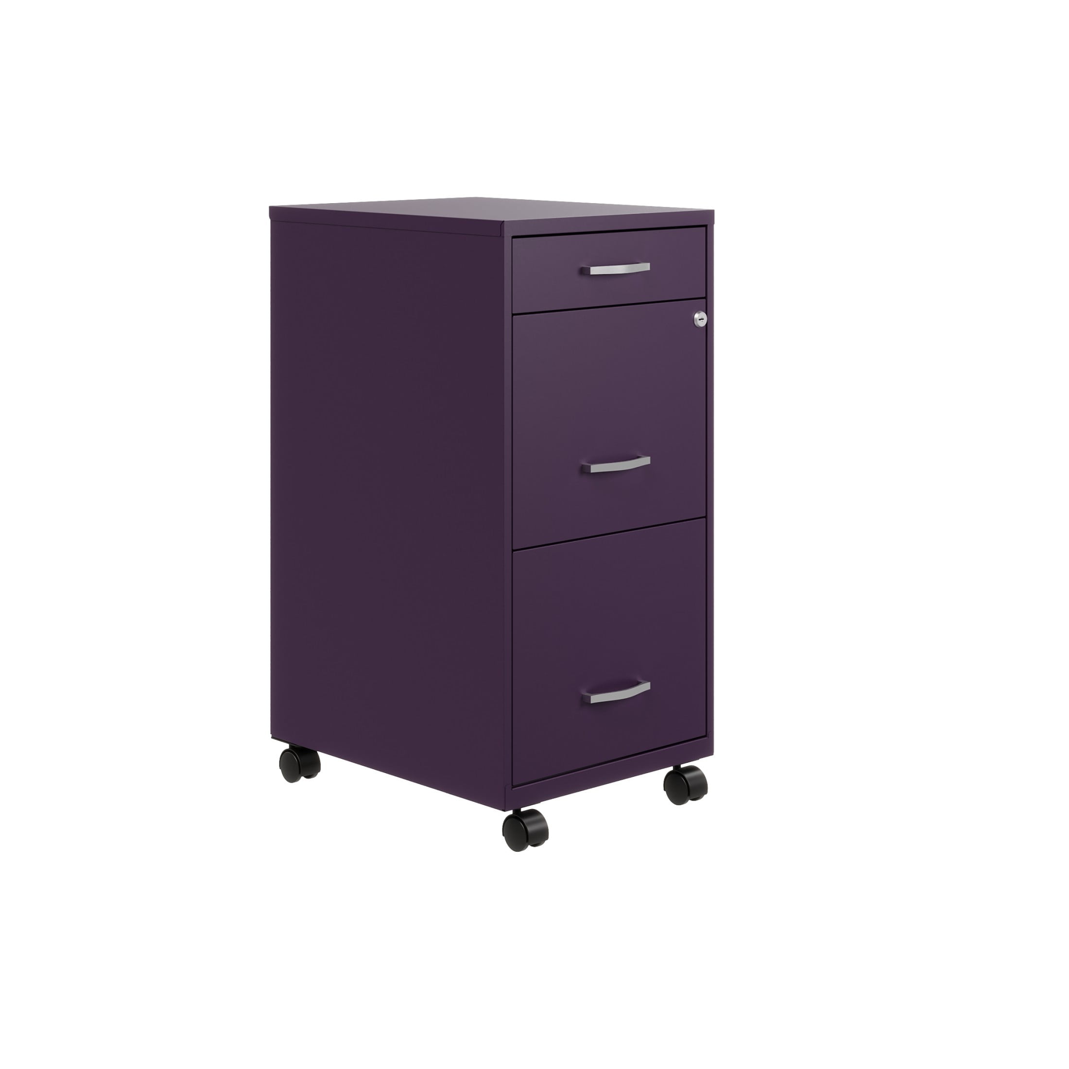 "Space Solutions 3 Drawer Mobile File Cabinet, Office Desk Storage, 18 ...