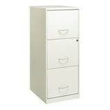 "Space Solutions Small Office Storage, 18"" White 3 Drawer Smart ...