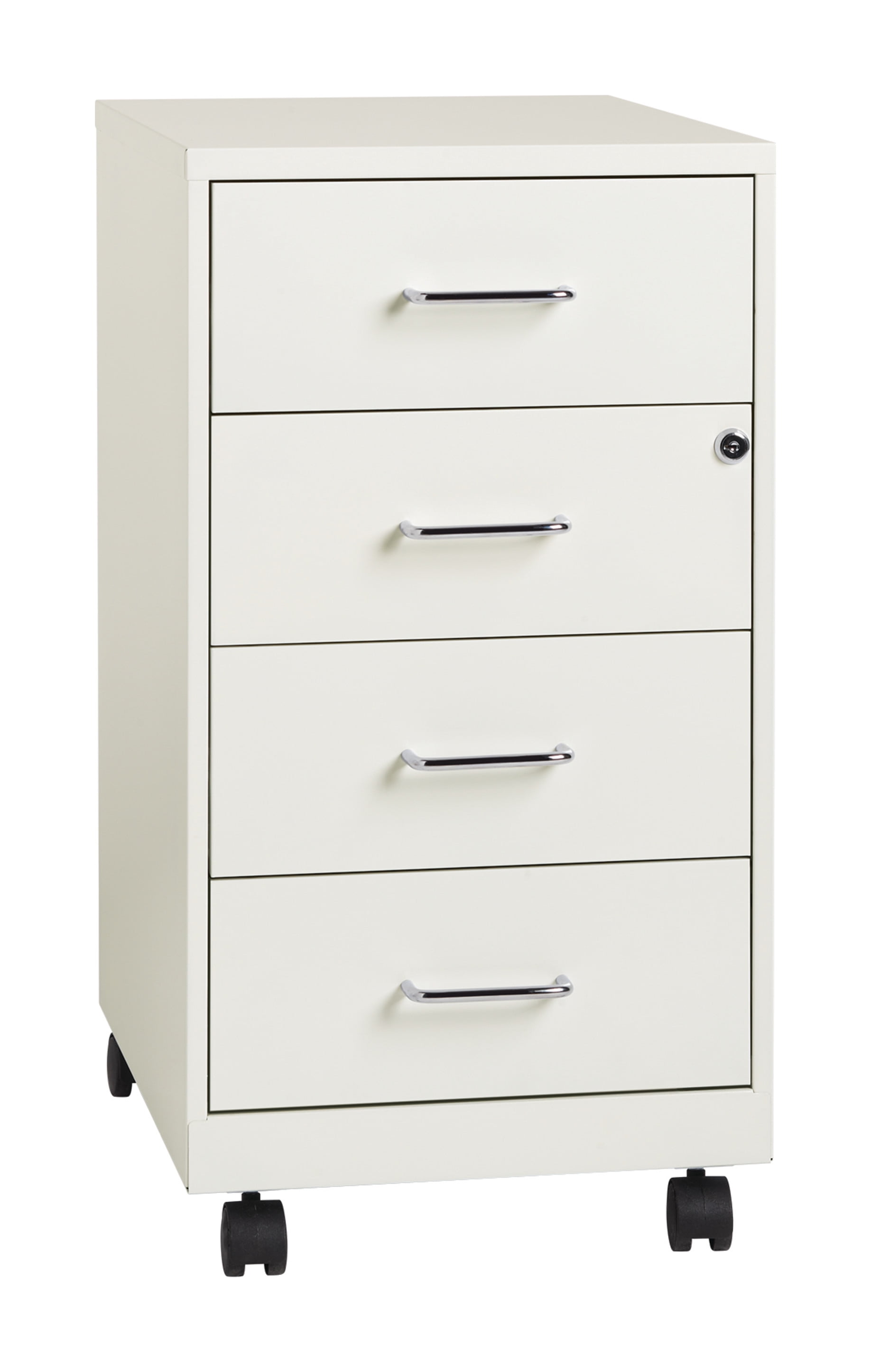 Space Solutions 18" Deep 4 Drawer Metal Mobile Organizer, 4 Box Drawers ...