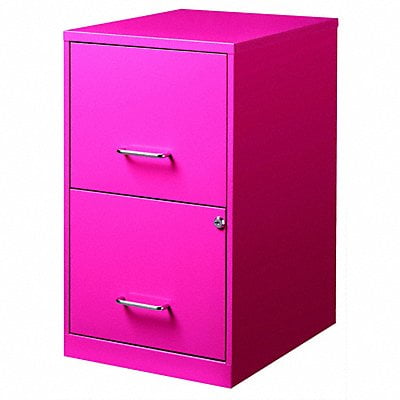 Space Solutions Pink 2-Drawer Metal File Cabinet for Small Office ...