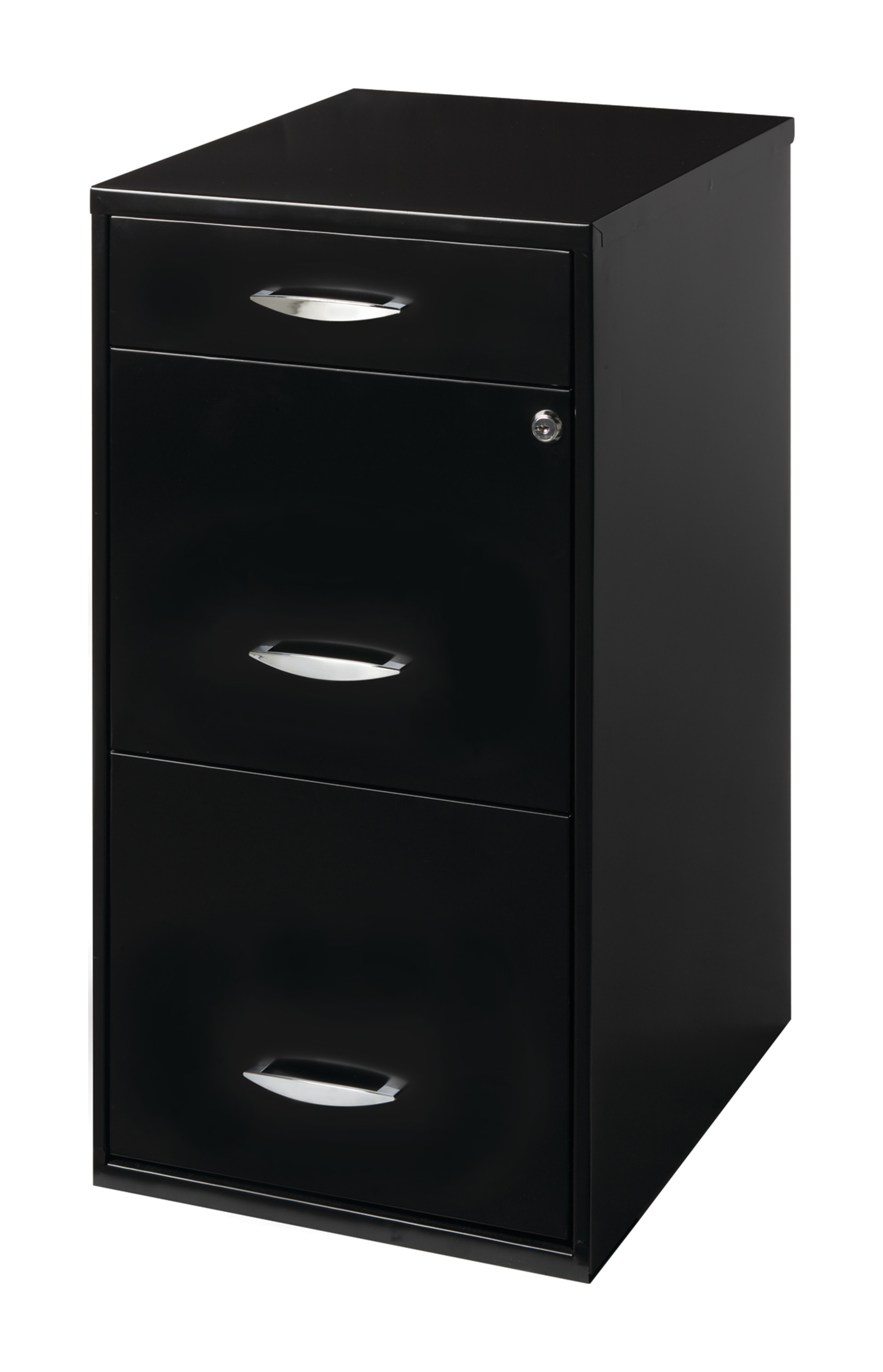 HON 3 Drawers Vertical Lockable Filing Cabinet, Black - Walmart.com
