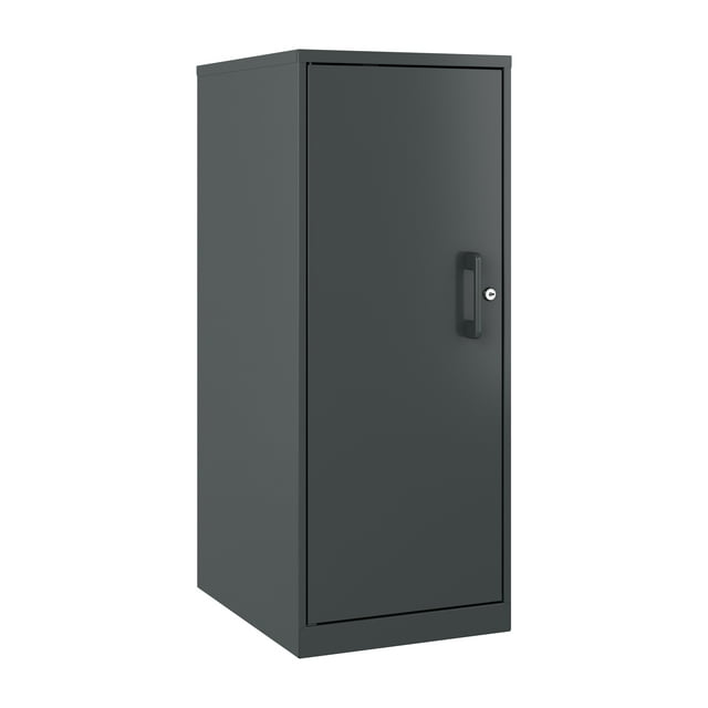 Space Solutions Lockable Steel Garage Storage Locker Cabinet, 3 Shelves ...