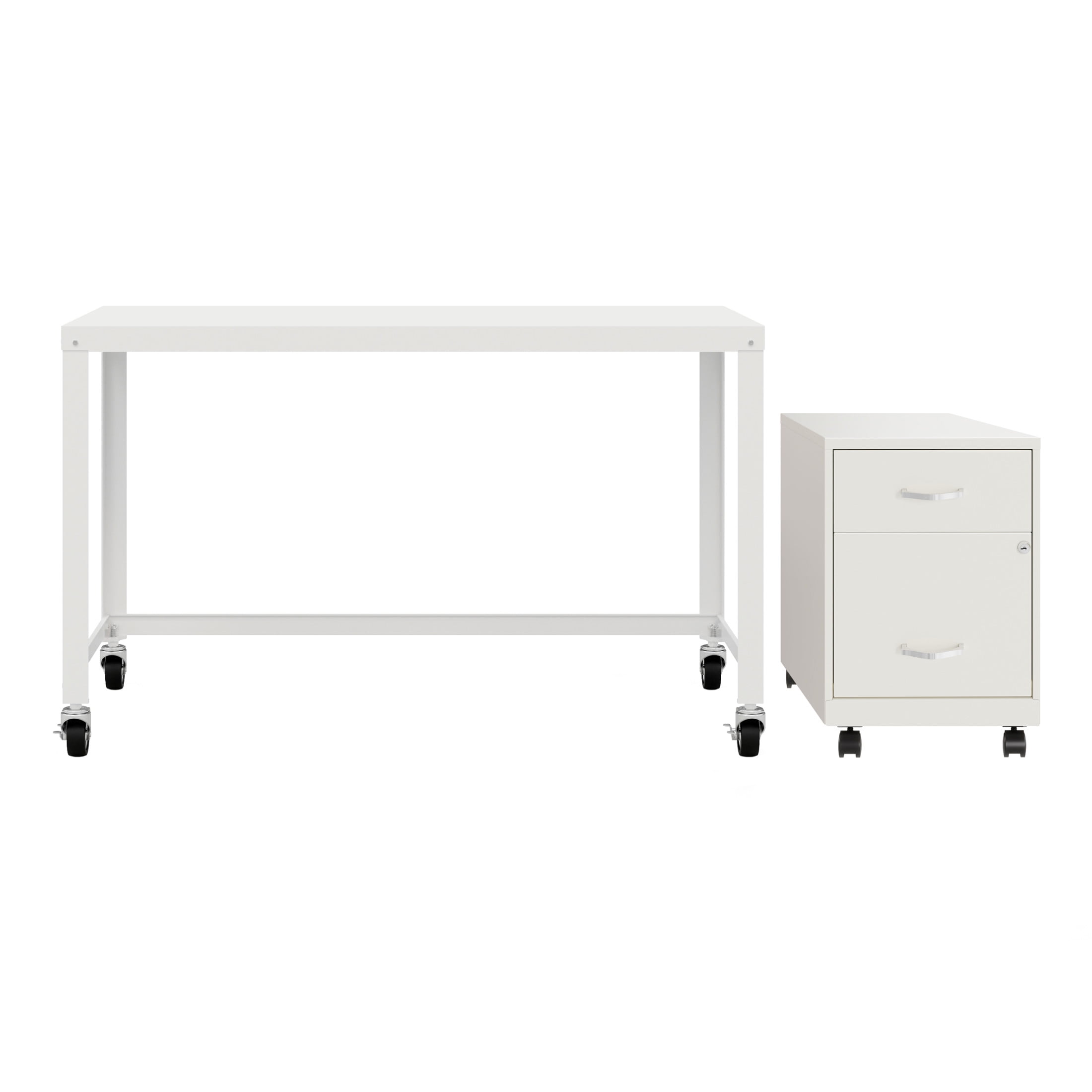 Space Solutions Home Office Desk and Storage Set, White - Walmart.com