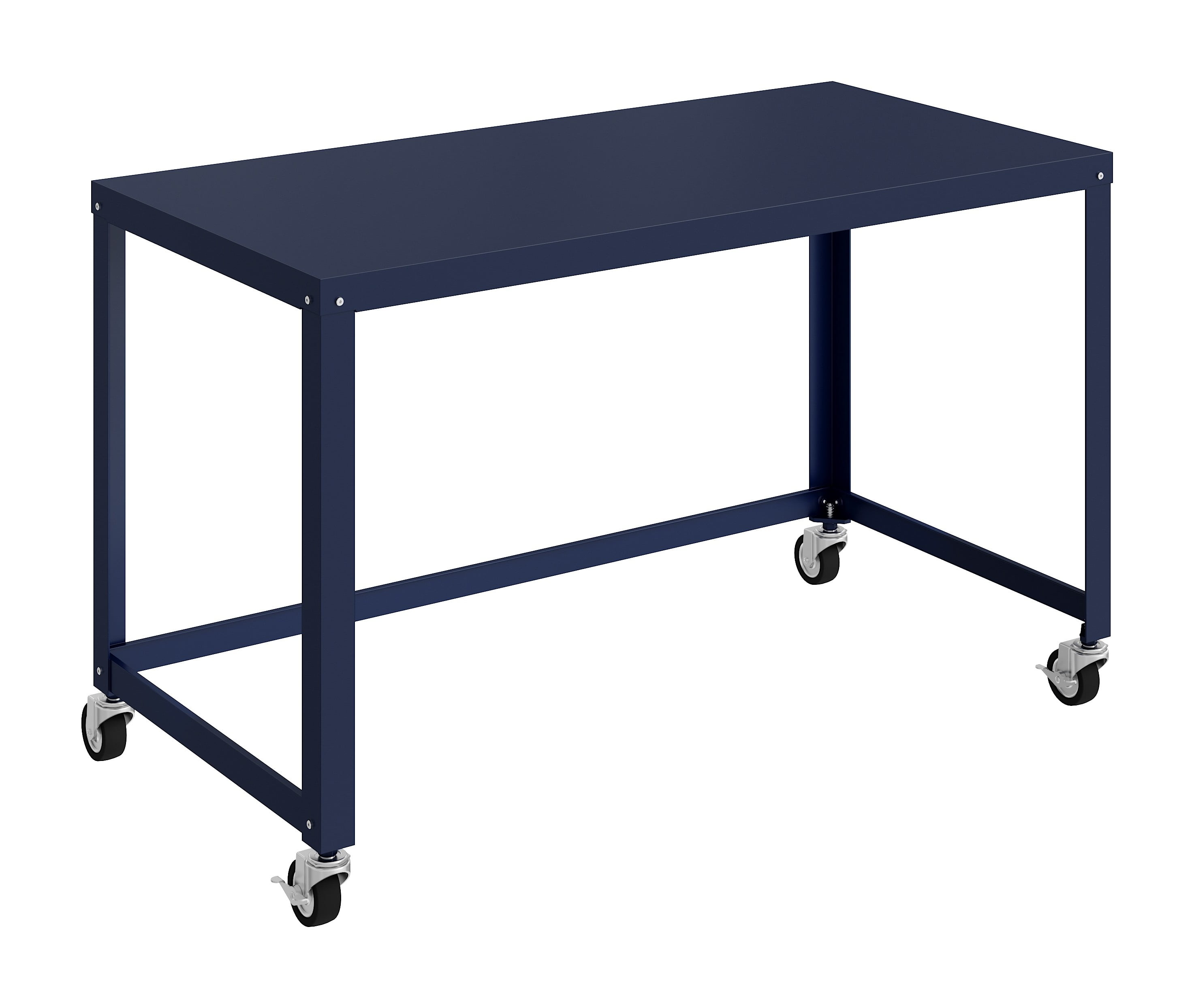 Space Solutions Ready-to-Assemble 48-inch Wide Mobile Metal Desk for ...