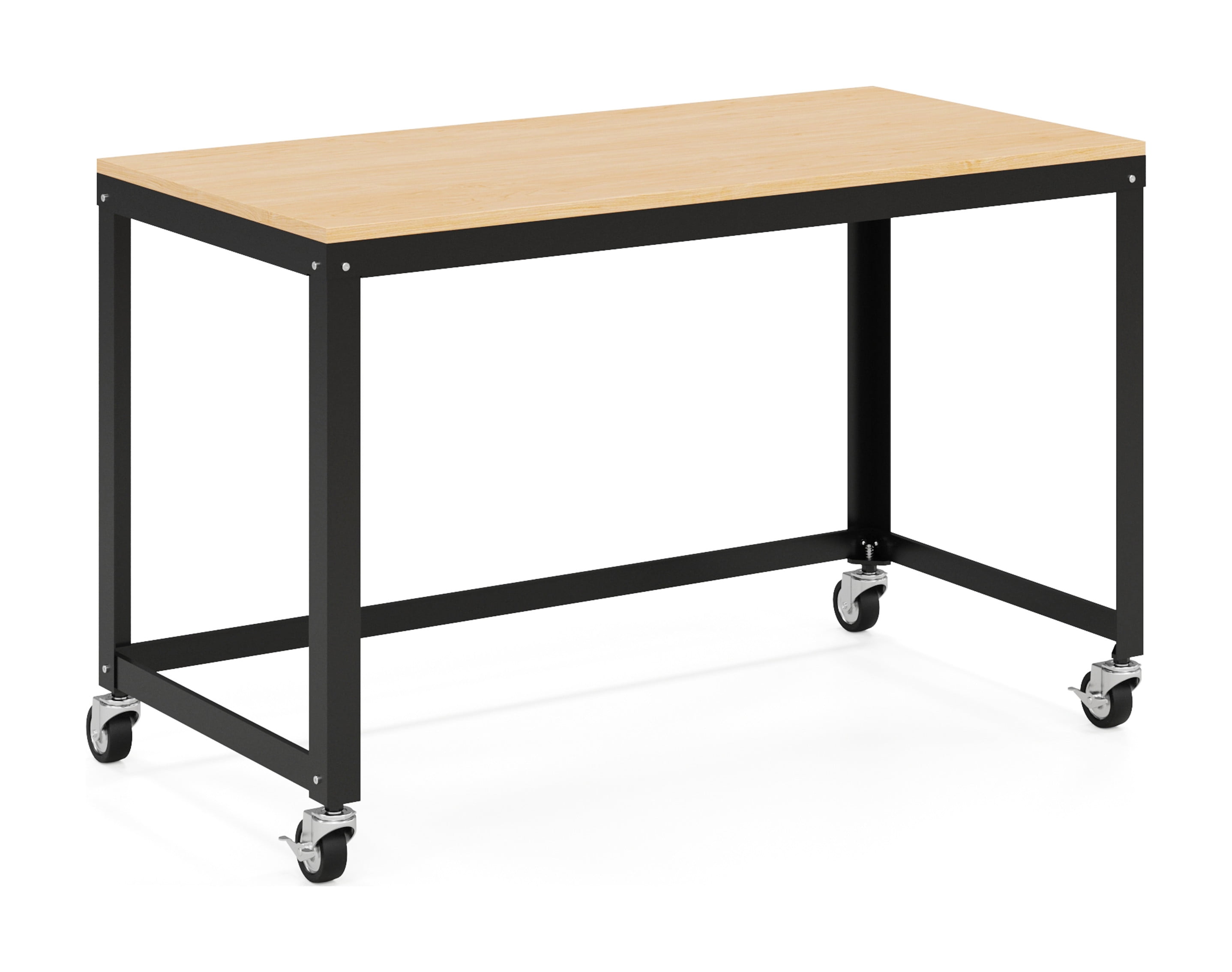 Space Solutions Ready-to-assemble 48-inch Wide Mobile Metal Desk with ...