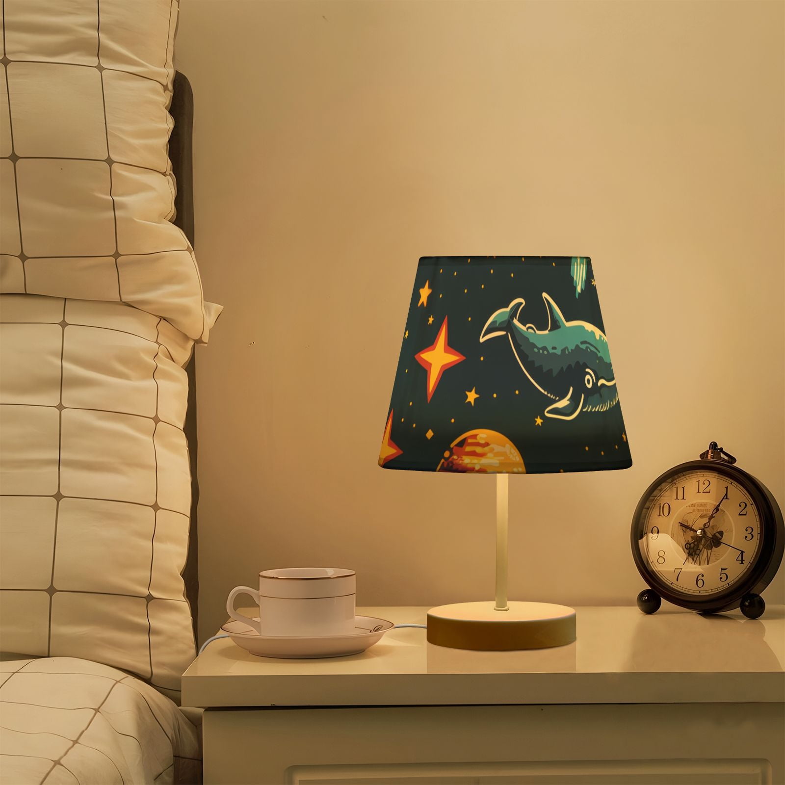 Space Stars Astronauts Fish LED Desk Lamp Table Lamp USB Bedside ...