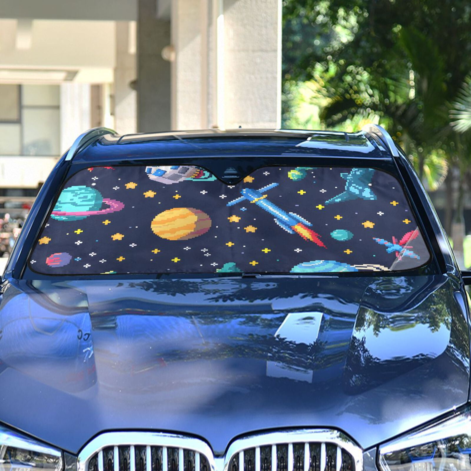 Space Stars Rocket Automotive Front Car Windshield Sun Shade Reflector ...