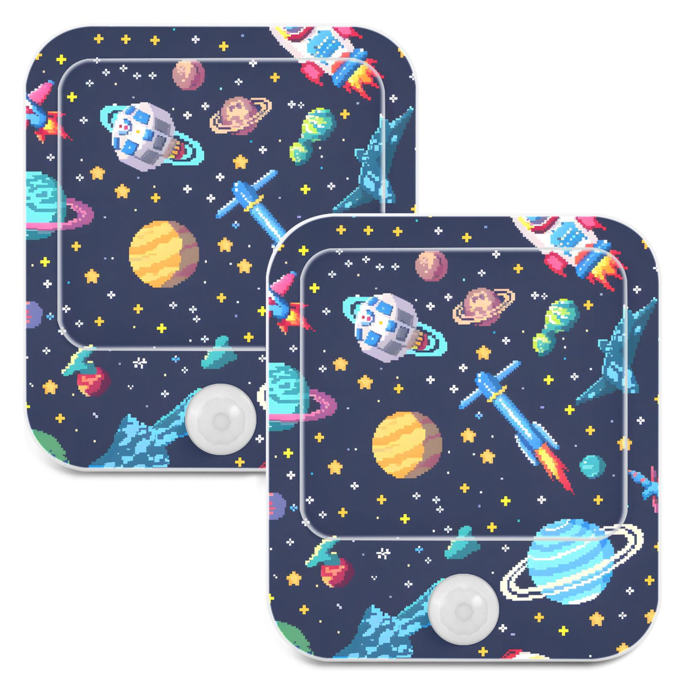 Space Stars Rocket Night Lights Plug into Wall LED with Auto Light ...