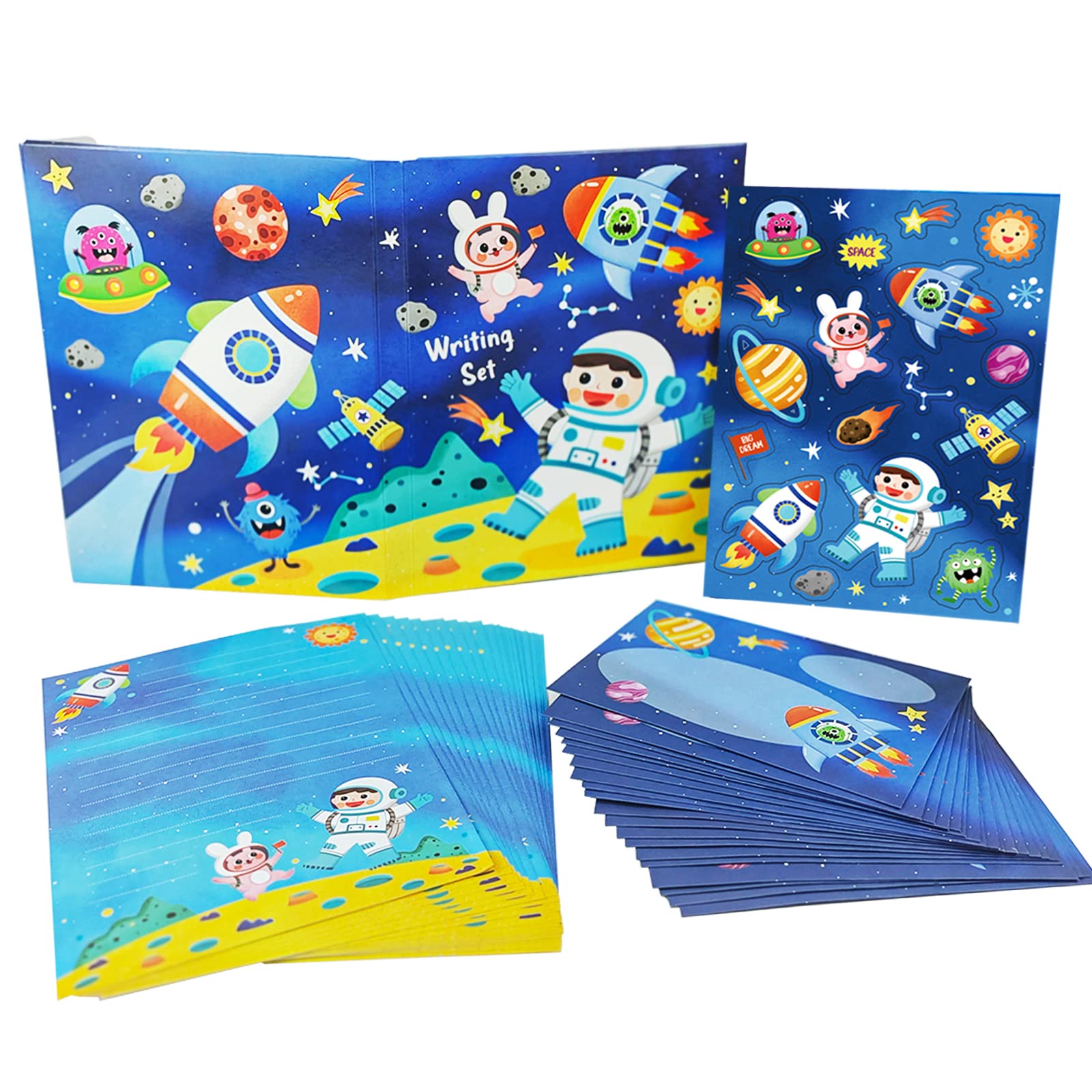 Space Stationary Paper and Envelopes Set for Kids Lined Stationary Set ...