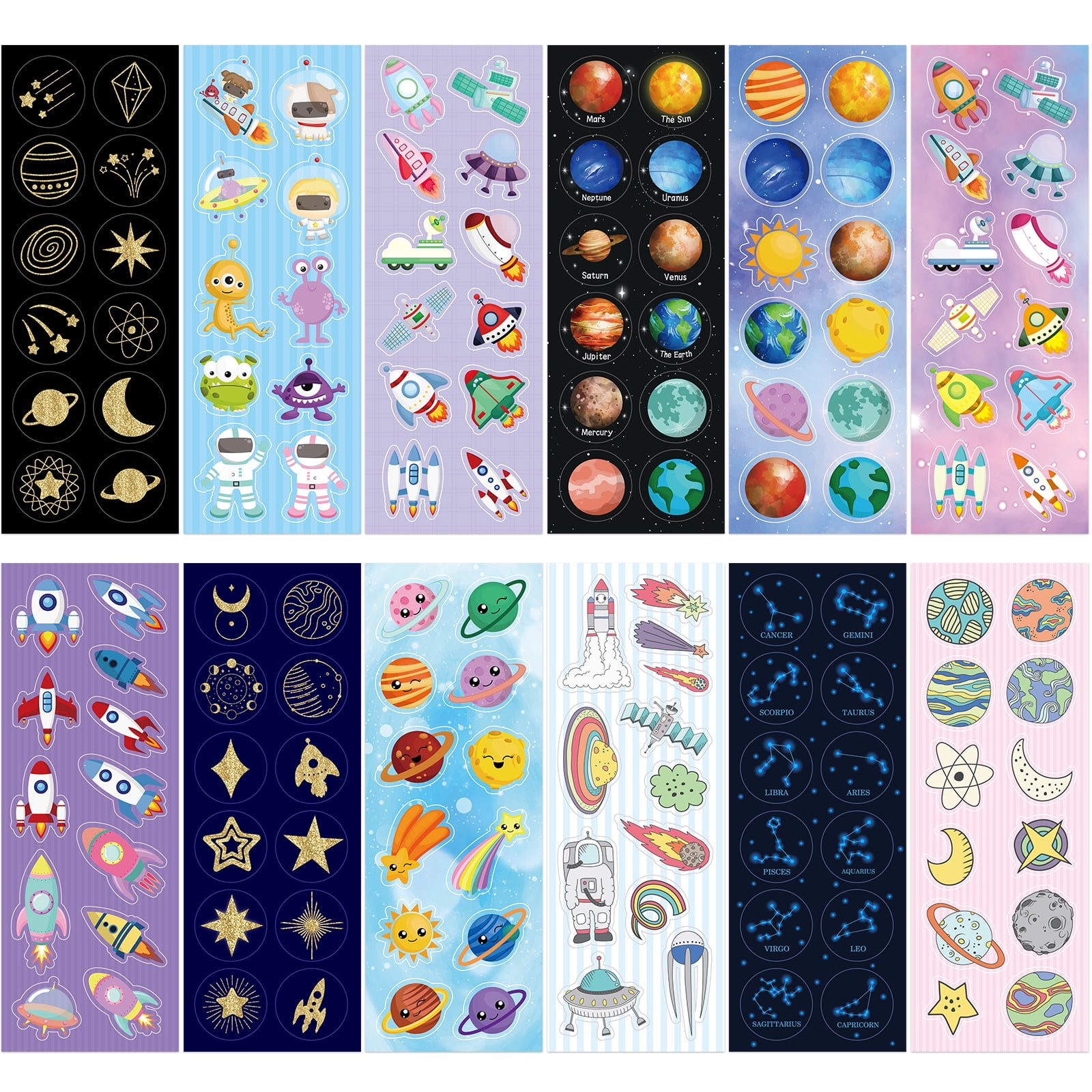 Space Stickers for Kids - Walmart.com