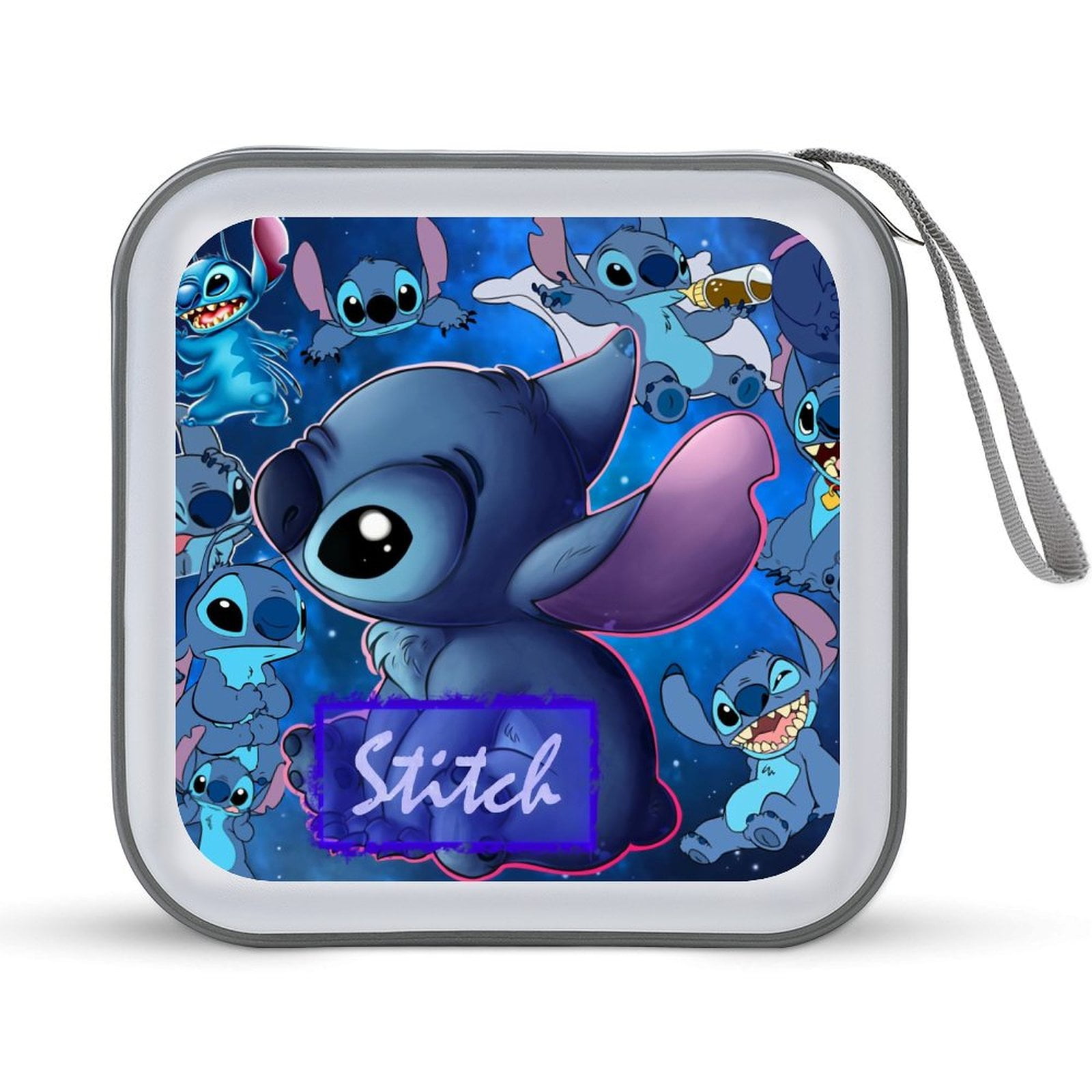 Space Stitch CD Case, 40 Capacity VCD/DVD Case Holders Wallet Hard ...